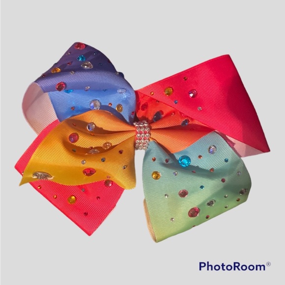 JoJo Siwa | Accessories | Jojo Siwa Rainbow Rhinestone Hair Bow Nwot ...